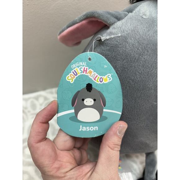 Kellytoy | Toys | Squishmallow 8 Jason The Donkey Kellytoy Plush Gray ...
